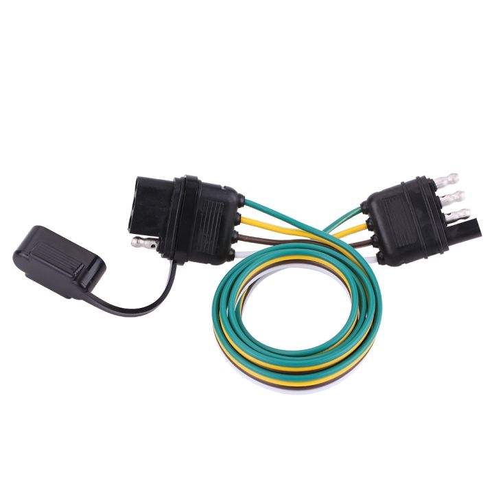 6-24V 4 Pin Flat Trailer Plug Socket Wiring Connector Adapter for ...