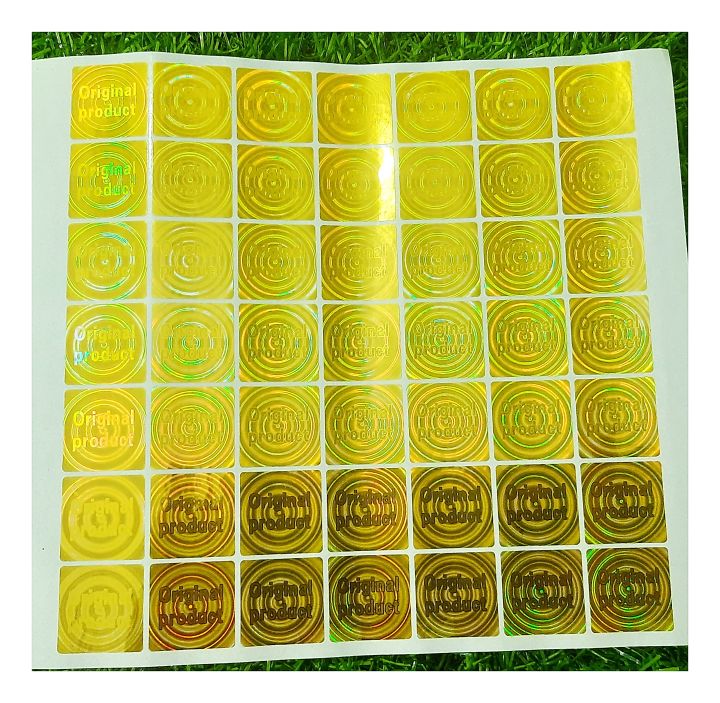 ORIGINAL PRODUCT HOLOGRAM STICKER 1 PAPER GOLD | Daraz.com.bd