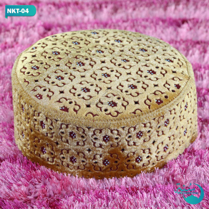Gold Color Beautiful Design Islamic Items New Velvet Topi For Men ...