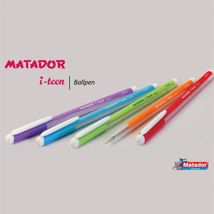 Matador I-Teen Premium Ball Pen 0.7 Mm Black Ink 12 Pcs - Pen | Daraz ...