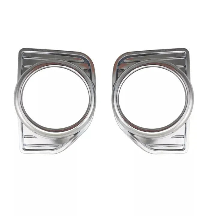 Chrome Front Fog Light Cover Trims Head Fog Lamp Frame For toyota hiace ...