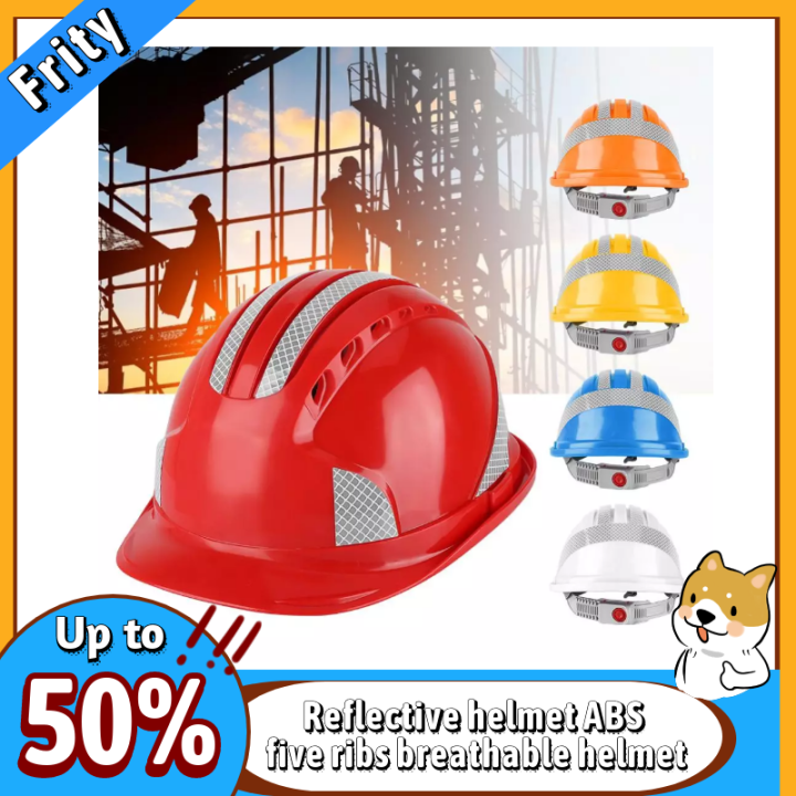 Worker Construction Site Protective Cap Ventilate ABS Hard Hat ...
