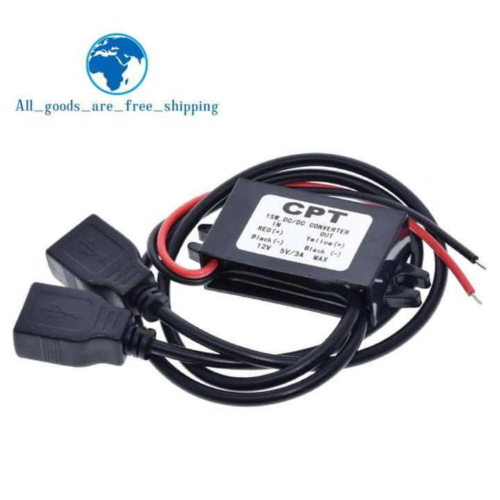 【happy one】TZT Micro USB 12V to 5V 3A DC-DC Car Power Converter Module ...