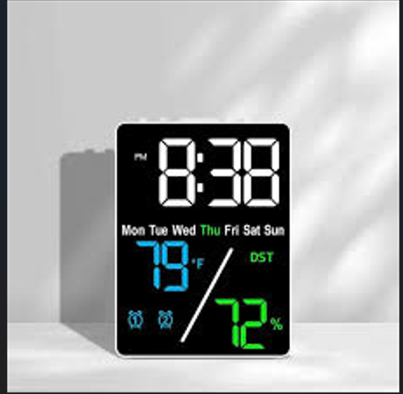 Digital Alarm Clock TEMP Humidity Date Week Display | Daraz.com.bd