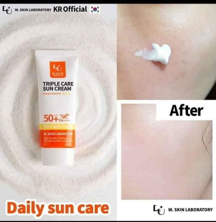 W.Skin Laboratory Triple Care Sun Cream SPF50+ PA++++ | Daraz.com.bd
