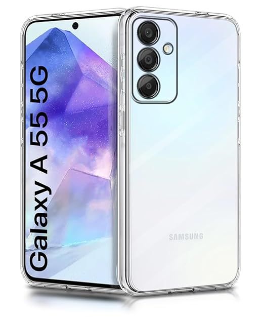 Samsung Galaxy A55 5G Flexible Clear Transparent Soft TPU Back Case ...