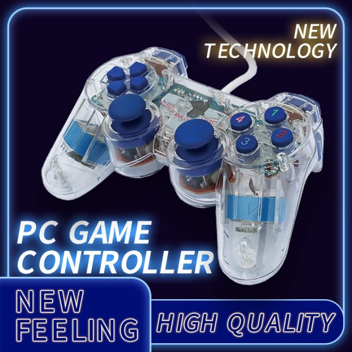 Transparent Wired Game Joystick USB Video Game Controller PC Gamepad ...
