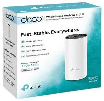 Deco M4 (Single Pack) Whole Home Mesh Wi-Fi System AC1200 Dual-band ...