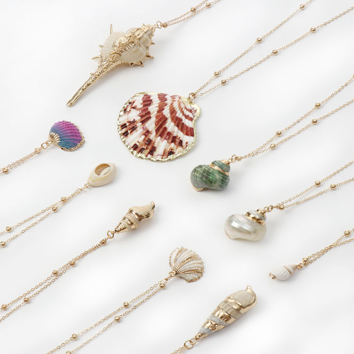 Gift Fashion Jewelry Beach Party Natural Seashell Pendants Bohemian ...