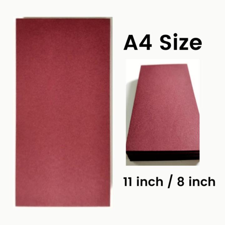 30PCS A4 Size Maroon Blank Kraft Board (11inch / 8inch) | Daraz.com.bd