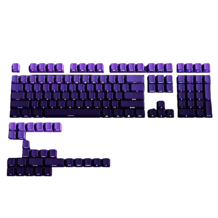 Gradient Purple Double PBT Keycap Backlit Keycap 130 Key Full Keycaps ...