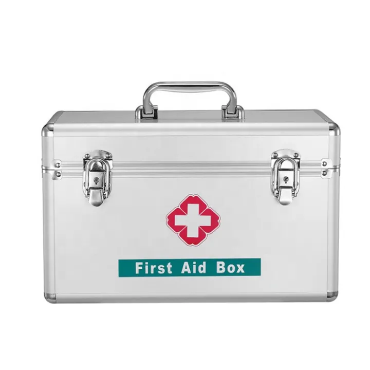 Empty Portable Metal Aluminum First Aid Box Case for Clinic Hospital ...
