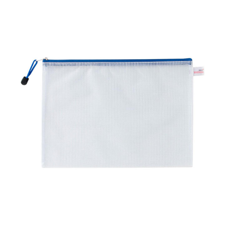 Mesh material Zip file folders Transparent Zipper closure Pencil eraser ...