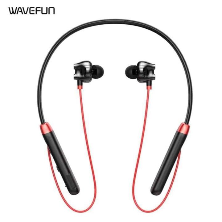 Wavefun flex u ডুয়াল ডায়নামিক স্পিকার ওয়্যারলেস নেকব্যান্ড ইয়ারফোন ...