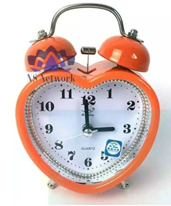 Bell Table Alarm Clock love Shape - Wall Clock | Daraz.com.bd