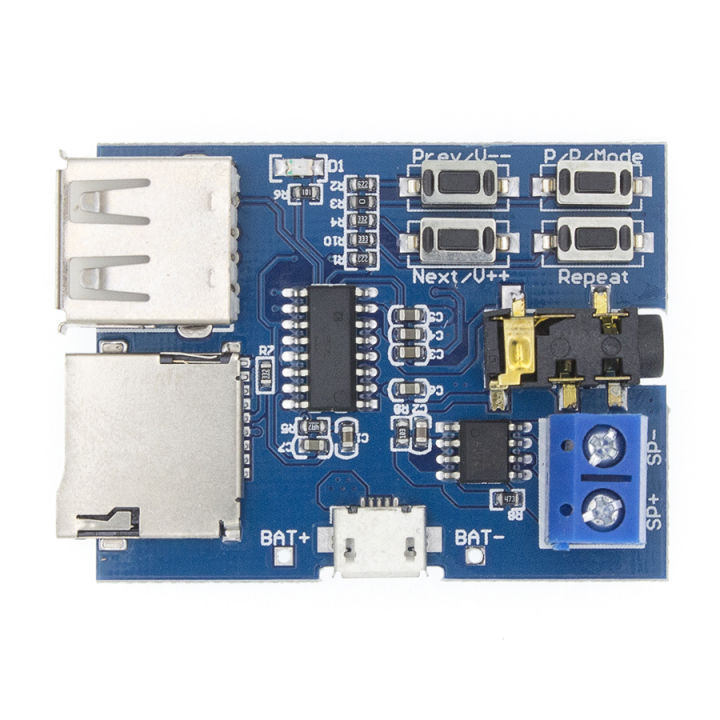 Tenstar Robot Tf Card U Disk Mp3 Format Decoder Board Module Amplifier Decoding Audio Player