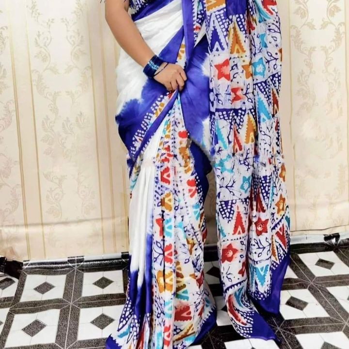 Silk Batik Saree With Running Blouse Piece | Daraz.com.bd