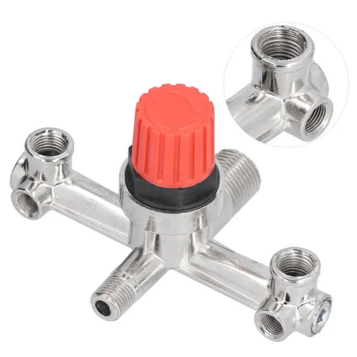 Air Switch Tube Air Compressor Switch Tube Double Outlet Metal Valve ...