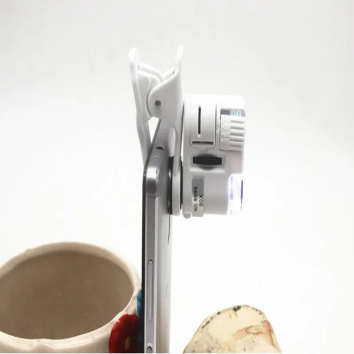 Universal 60X Mobile Phone Microscope Macro Lens Zoom Micro Camera Clip ...