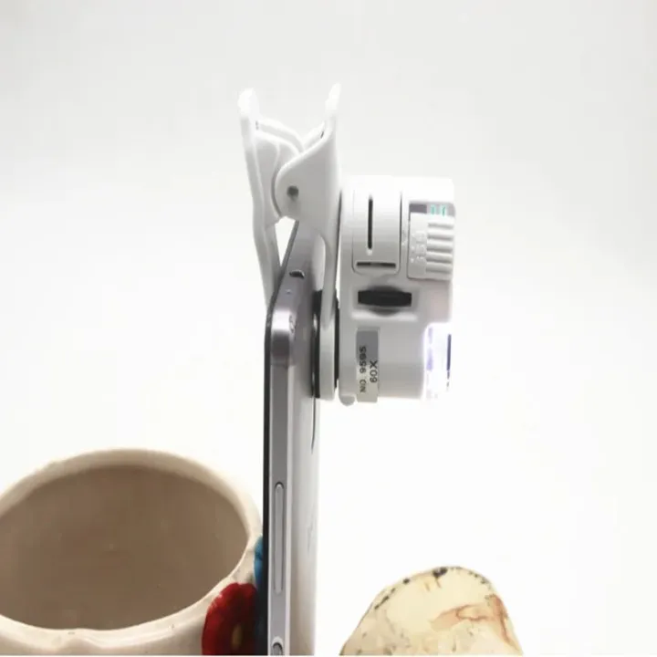 Universal 60X Mobile Phone Microscope Macro Lens Zoom Micro Camera Clip ...