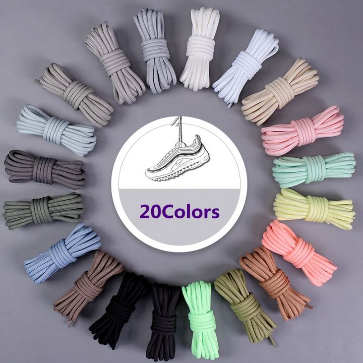 YUNTOUNIAO 1Pair New 2022 Round Shoelaces Polyester Solid Classic For ...