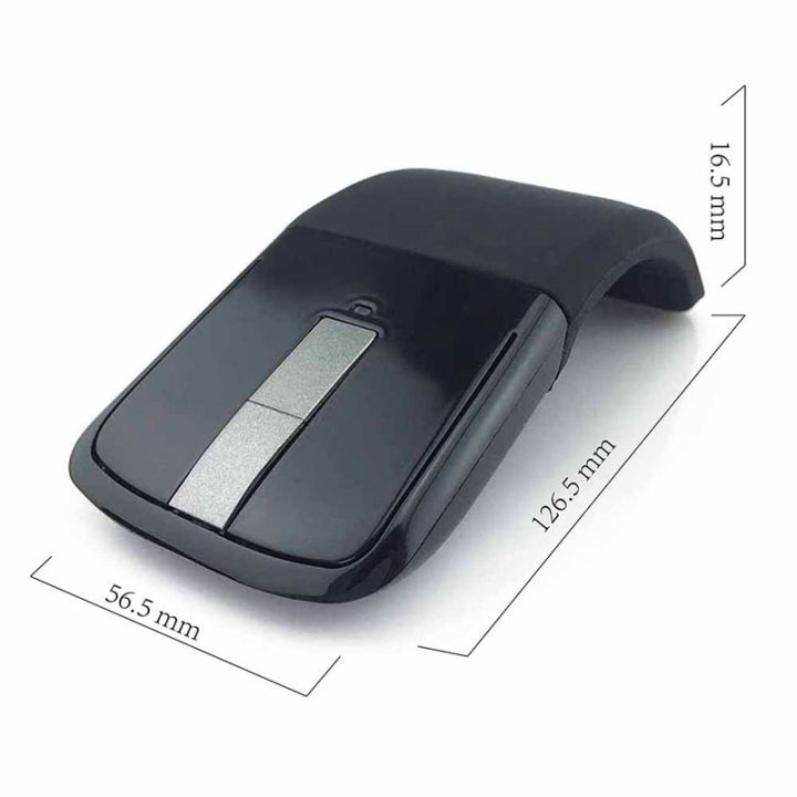 (New) 2.4GHz foldable wireless mouse folding Arc Touch slim mouse ...