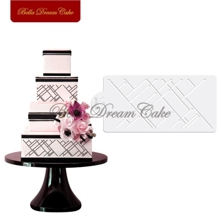 【happy one】Irregular Design Cake Stencil Fondant Border Template ...