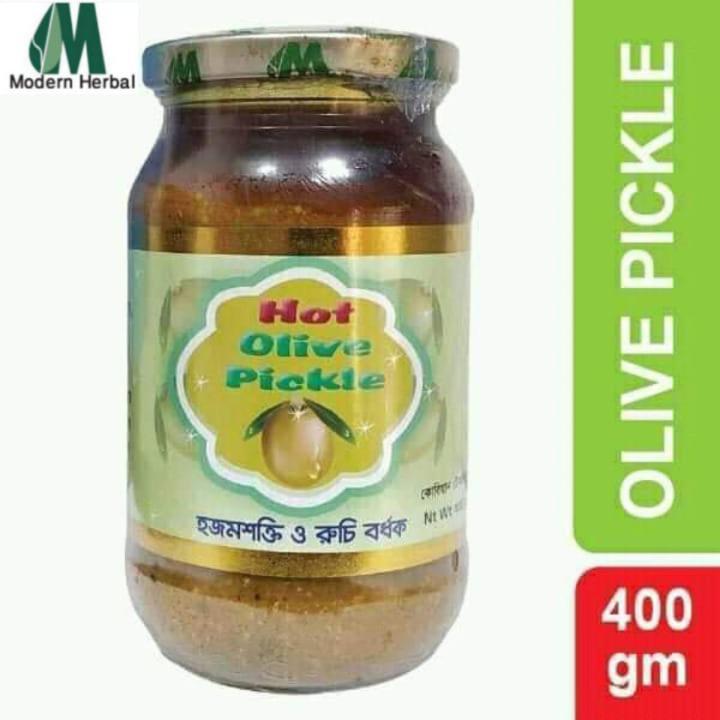 Olive Pickle 400 gm Modern Herbal Jolpai Acher | Daraz.com.bd