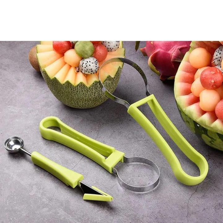 4 In 1 Stainless Steel Fruit Tool Set Fruit Carving Watermelon Ball ...