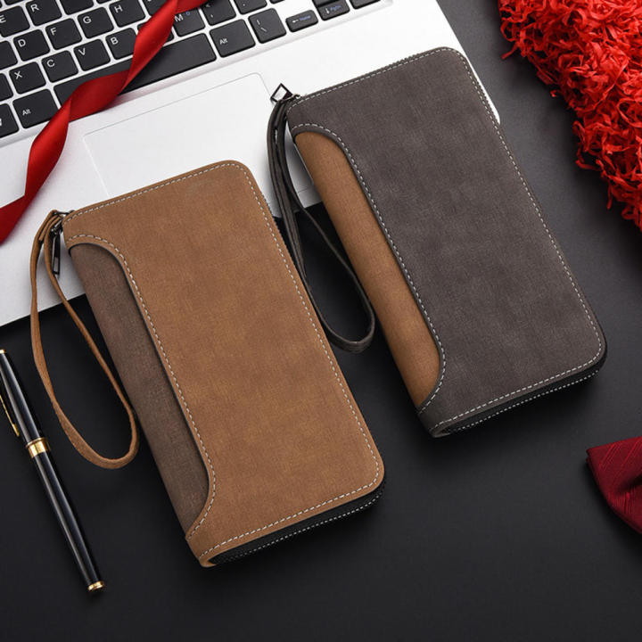 Men's Wallet Long Fashion Multiple Card Slots Men's Wallet Slim Long ...
