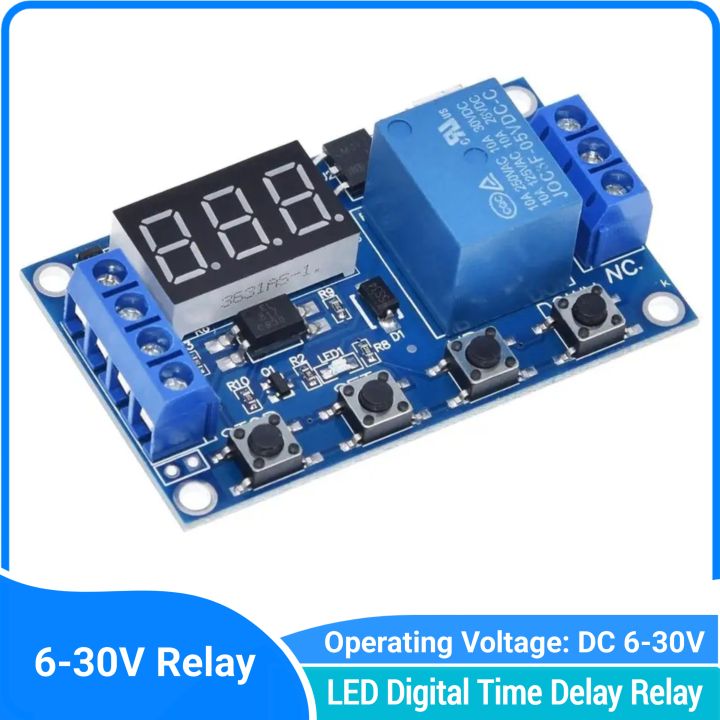 6-30V Relay Module Switch Trigger Time Delay Circuit Timer Cycle ...
