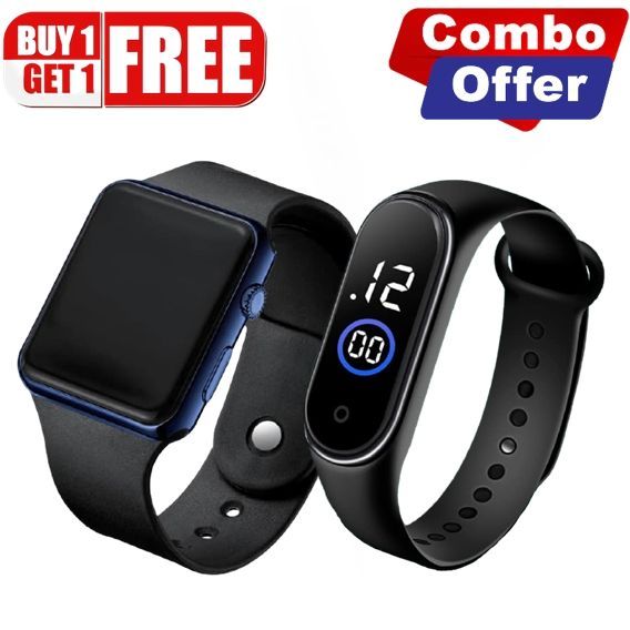 Combo Offer LED Digital Sports Watch and Ring Touch Watch | Daraz.com.bd