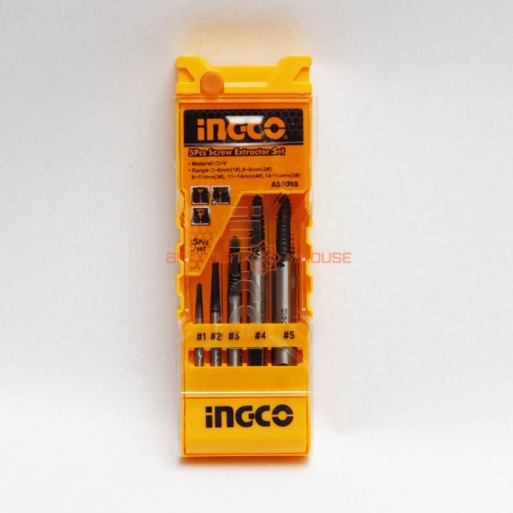 5Pcs Screw Extractor Set Ingco - Ase008 | Daraz.com.bd