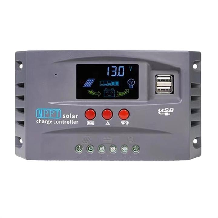12V 24V MPPT Solar Charging Controller Display Dual USB Voltage ...