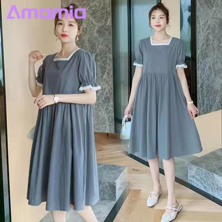 Amamia Women Dress A-line Korean Lady Midi Dress | Daraz.com.bd