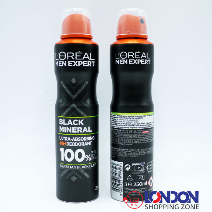 Men Expert Deodorant Black Mineral 250ml UK | Daraz.com.bd