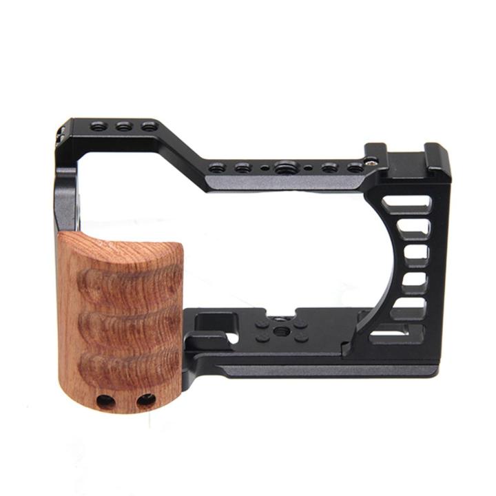 Camera Cage for Sony A7C Camera with Wooden Handle Protection Frame ...