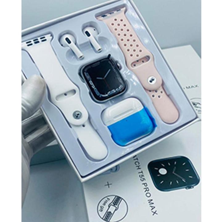 T55 Plus Pro Max Bluetooth Calling Smartwatch with Free 2 Pair belts ...