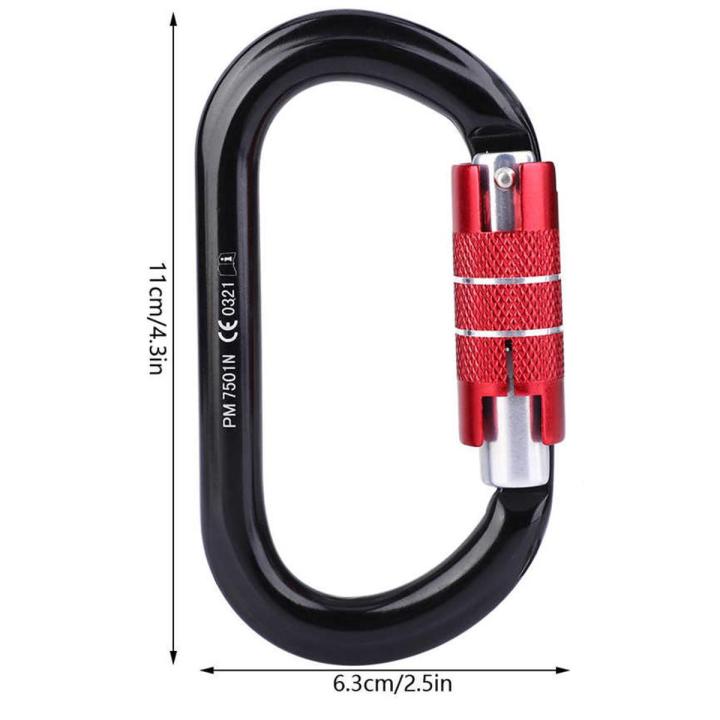 Safety Lock O Buckle Outdoor Rock Mountain Climbing Rescue Carabiner ...