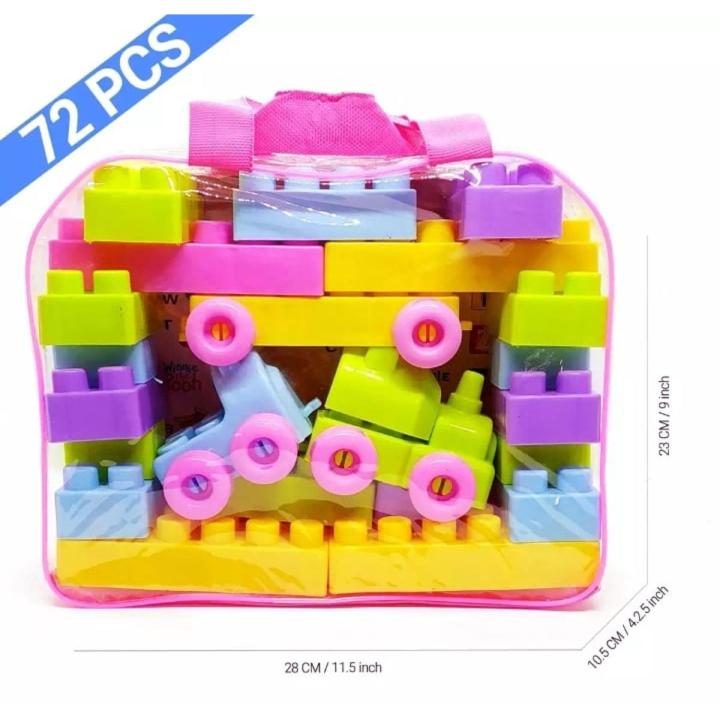 Play and Learn Educational Building/Train Blocks For Kids -72 Pcs ...
