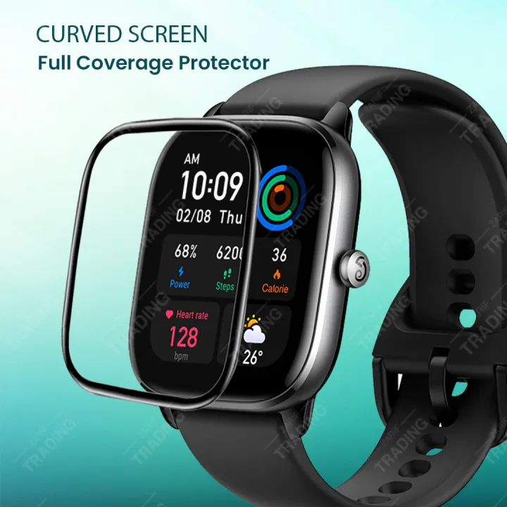 AMAZFIT GTS 4 MINI Smart Watch Full Coverage Plastic Screen Protector ...