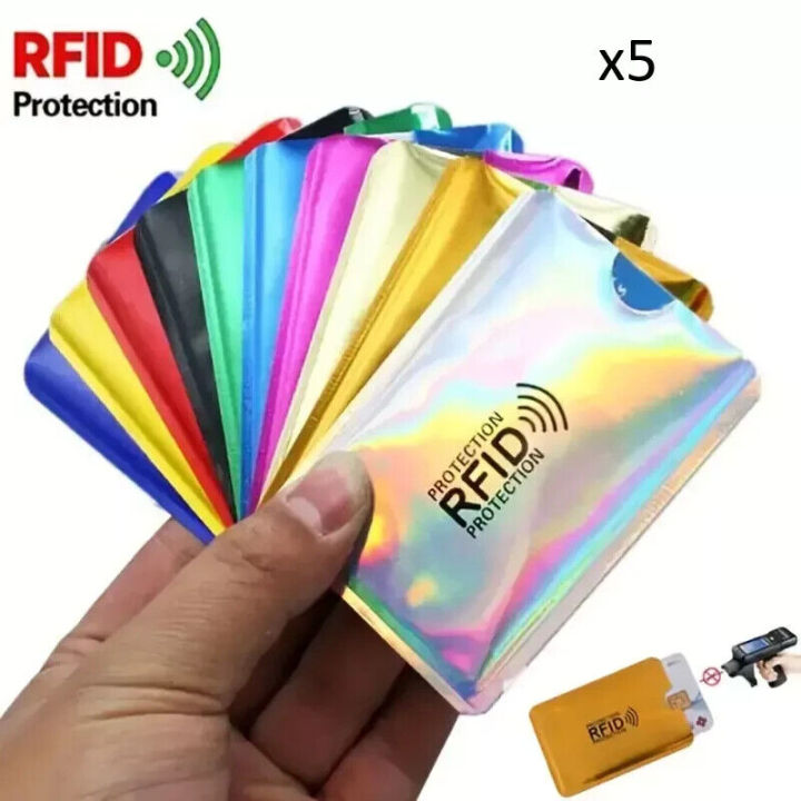 RFID Credit Bank ID Card Sleeve Protective Case 5 Pcs | Daraz.com.bd