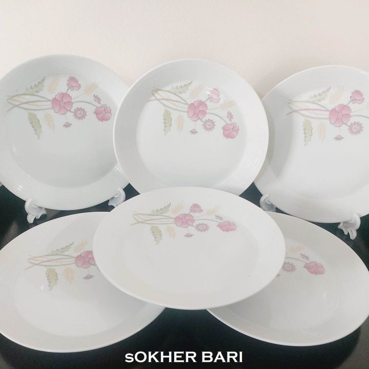 Export Quality Ceramic Dosa Deep Dinner Rice Plate With Border Print 9 ...