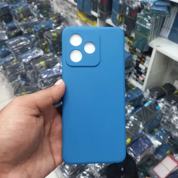 For Realme Note 50 Back Cover Silicone Soft Liqiud Back Cover With ...