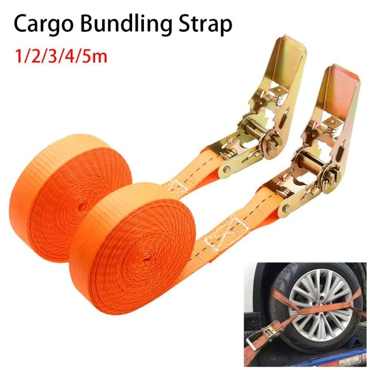 1Pcs Durable Ratchet Tensioner Cargo Bundling Strap Freight Car Fixed ...
