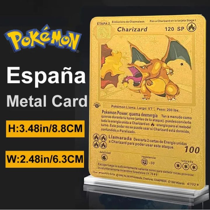 【3C VictoryEagle】Spanish Pokemon Cards Metal España Pokémon Letter ...