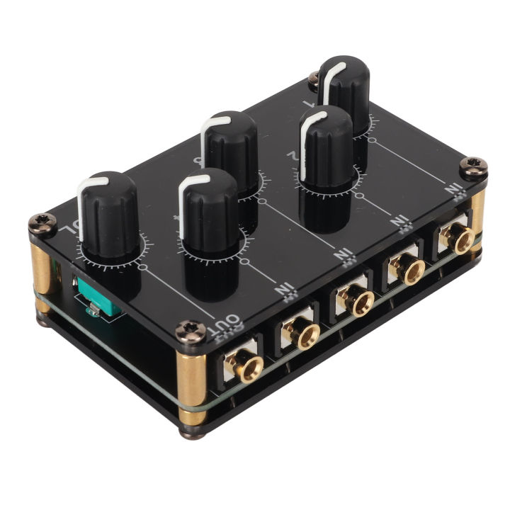 Sound Passive Mixer Dual Channel Sound Input 4 In 1 Out Mini Low Noise ...