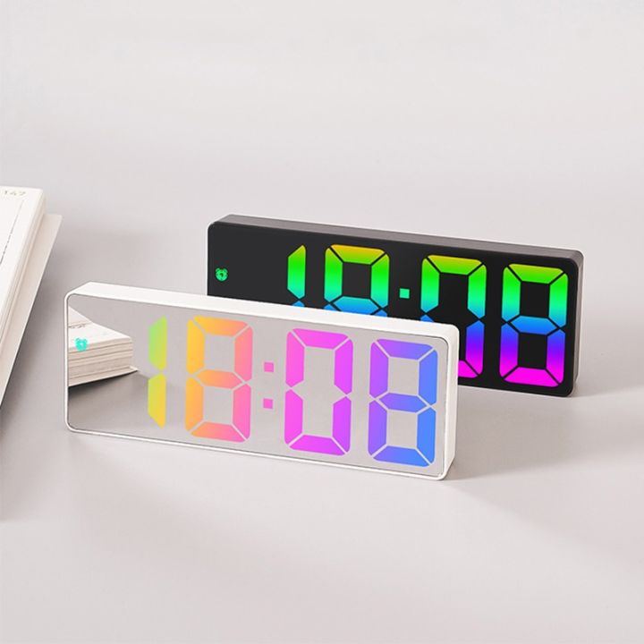 Colorful Digital Alarm Clock Fonts Led Large Character Electronic Clock ...