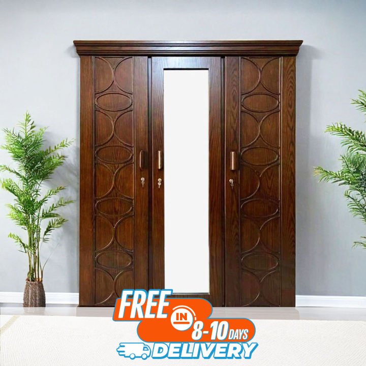 A- 6586 Wood 3 Shutter/Palla/Door Finishing Smoothly Malaysiyan Process ...