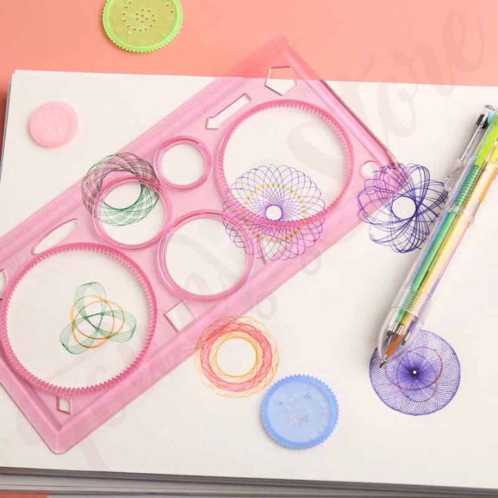 Spirograph Geometric Ruler Stencil Spiral Art Creative Kids Educational ...